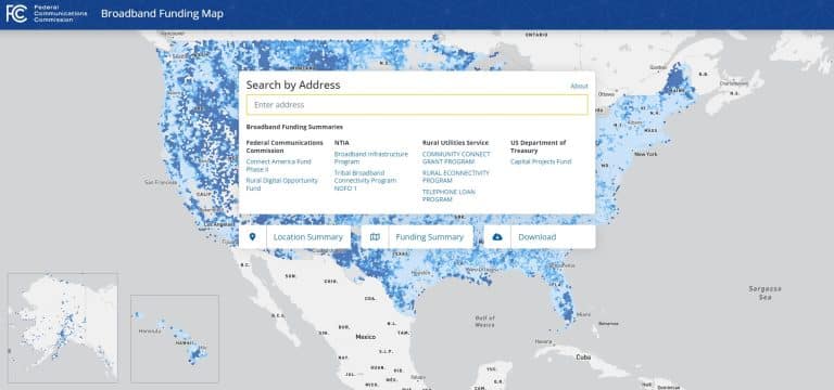 The FCC's Broadband Funding Map & NTIA's Internet Dashboard