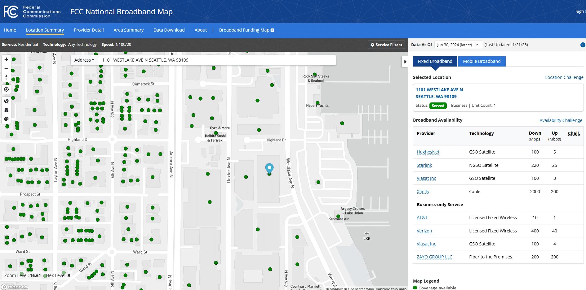National Fabric Overview: Location Data Powering Broadband